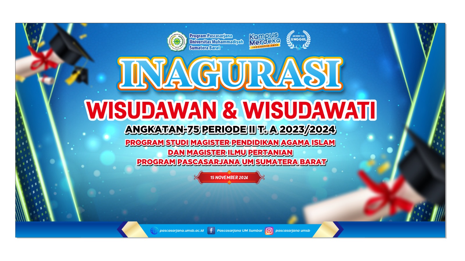 Inagurasi Wisuda Pascasarjana Angkatan-75 Periode 2 T.A 2023/2024 – PPS
